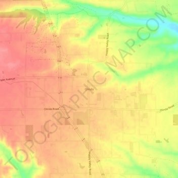 Mapa topográfico Olinda, altitud, relieve